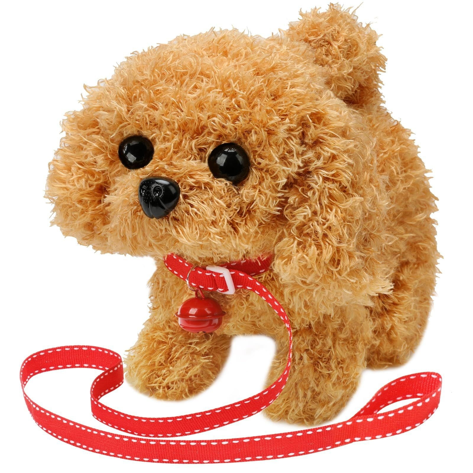WhimsyHive Interactive Electric Walking Dog Plush Toy, Realistic ...