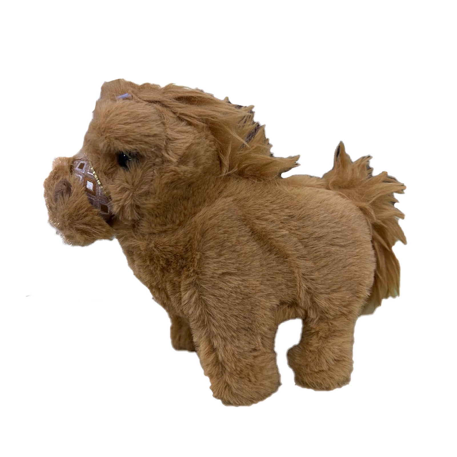 WhimsyHive Interactive Plush Pony Toy with Walking Motion & Tail ...
