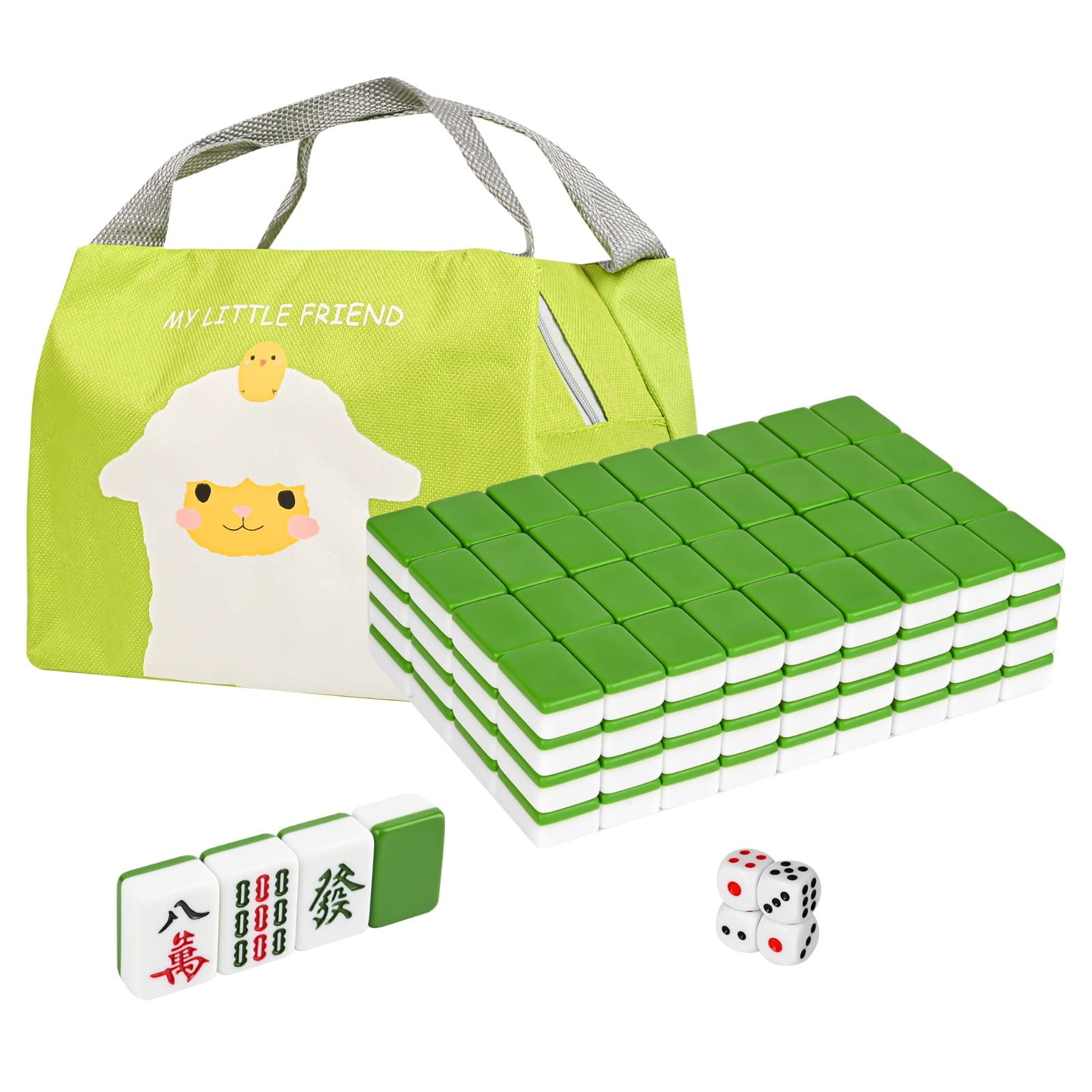 WhimsyHive Traditional Chinese Mahjong Game Set with 144 Tiles and ...