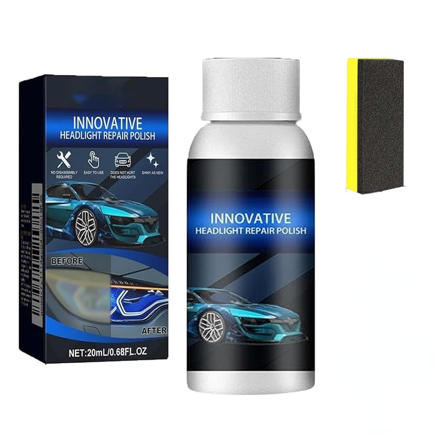 Whimsyard Headlight Restorer, Car Headlight Repair Fluid, Ceramic ...