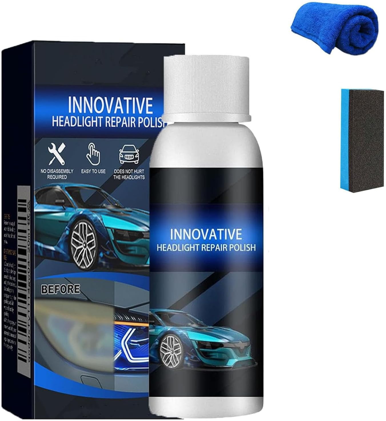 Whimsyard Headlight Restorer, Innovative Headlight Cleaner and Restorer ...