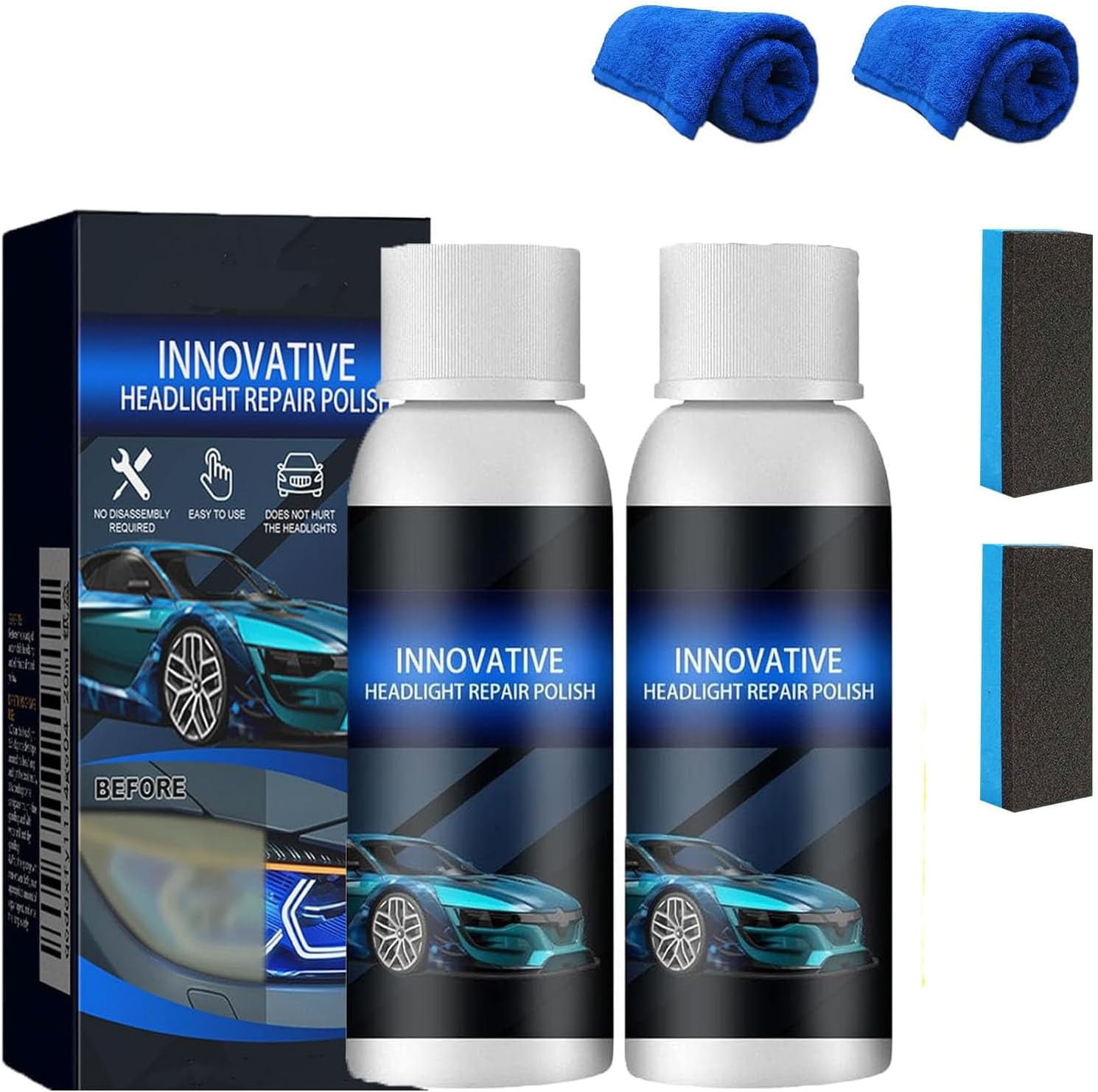 Whimsyard Headlight Restorer, Innovative Headlight Cleaner and Restorer ...