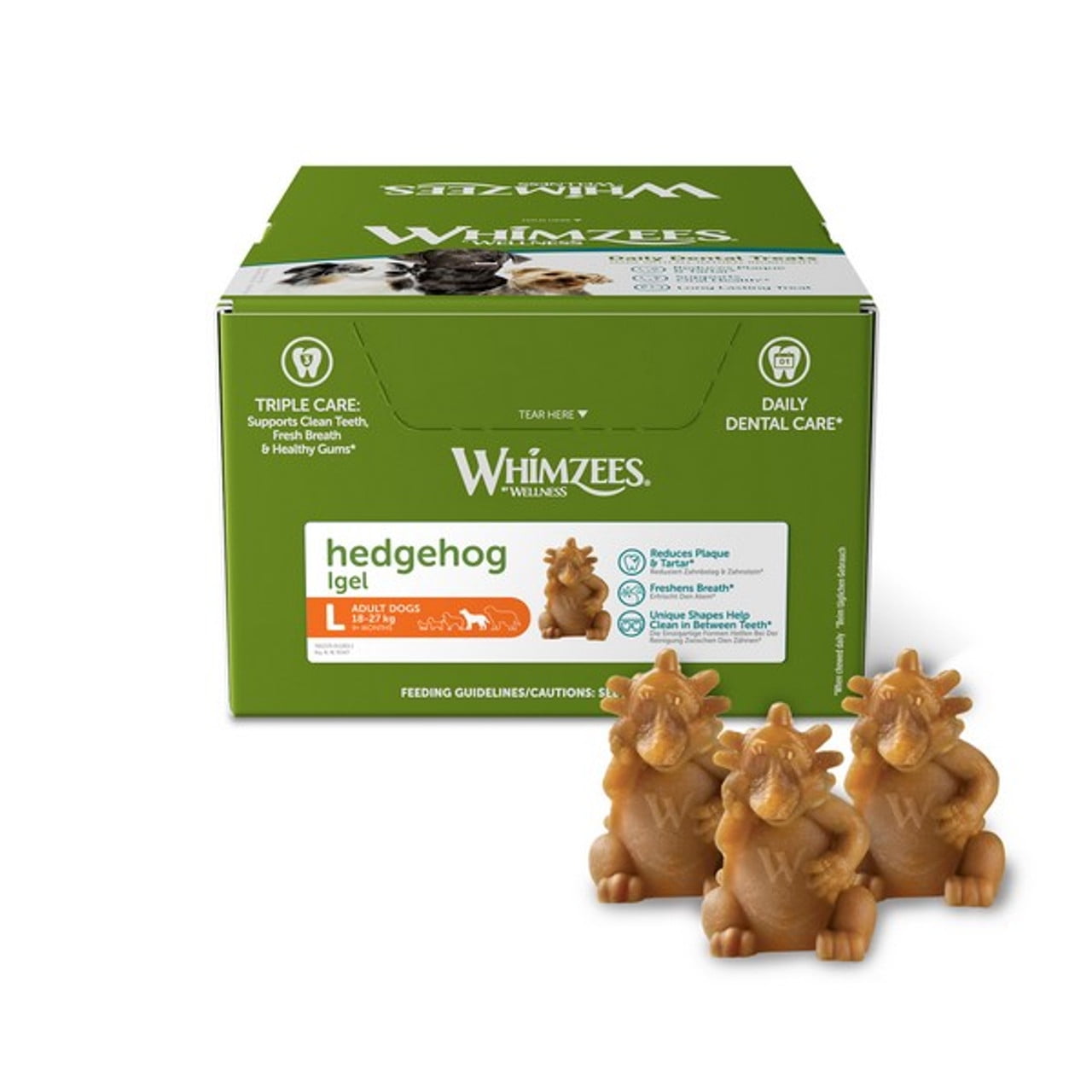 Whimzees Hedgehog Large Case of 30 - Walmart.com