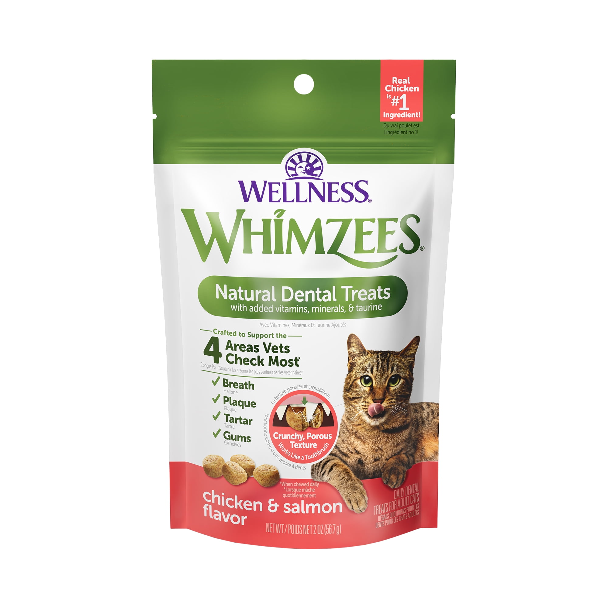 Wellness WHIMZEES Cat Dental Treats, Freshens Breath, Chicken and ...