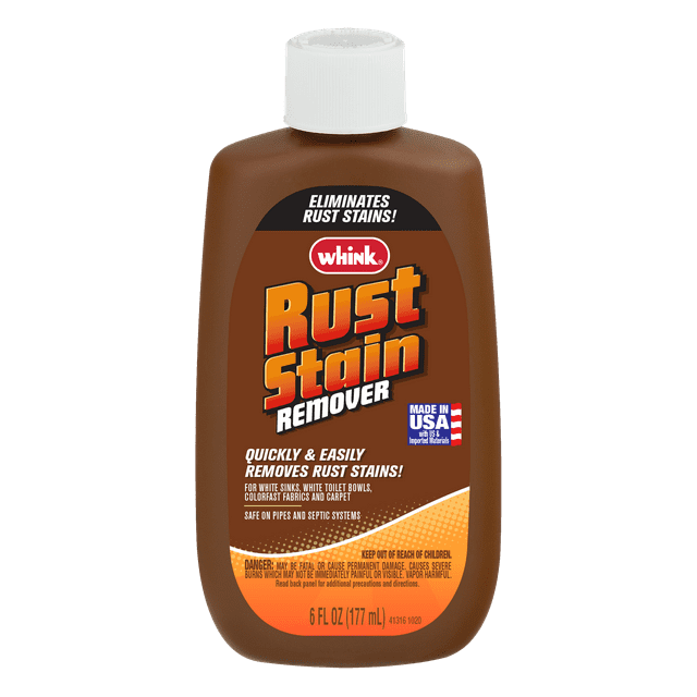 Whink Rust Stain Remover-1261, 6 Ounces, No-Scrub Formula, Safe for ...