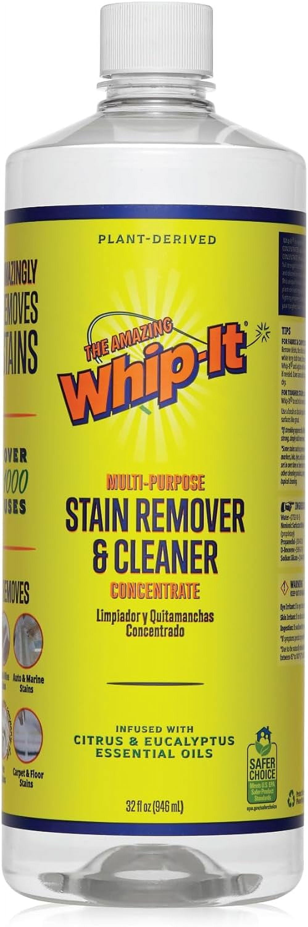 Whip It Cleaner, Multi Purpose Stain Remover CONCENTRATE, Makes 32 ...