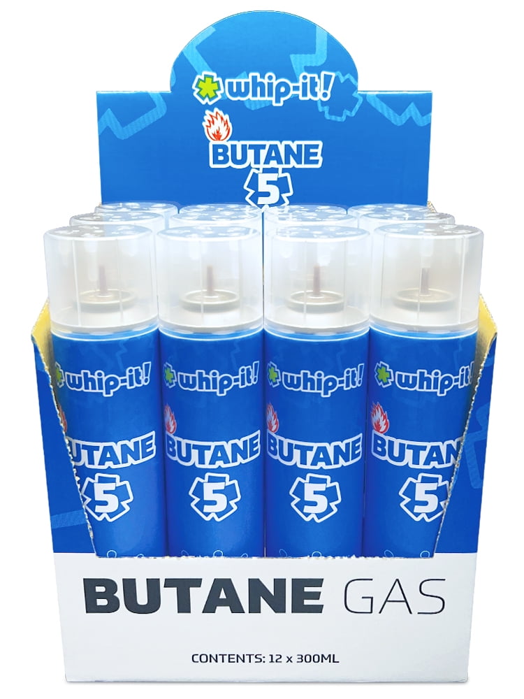 Whip-It! Butane 5, Refined 5 Times, Purified Torch Fuel, 300ml, 12 Pack ...