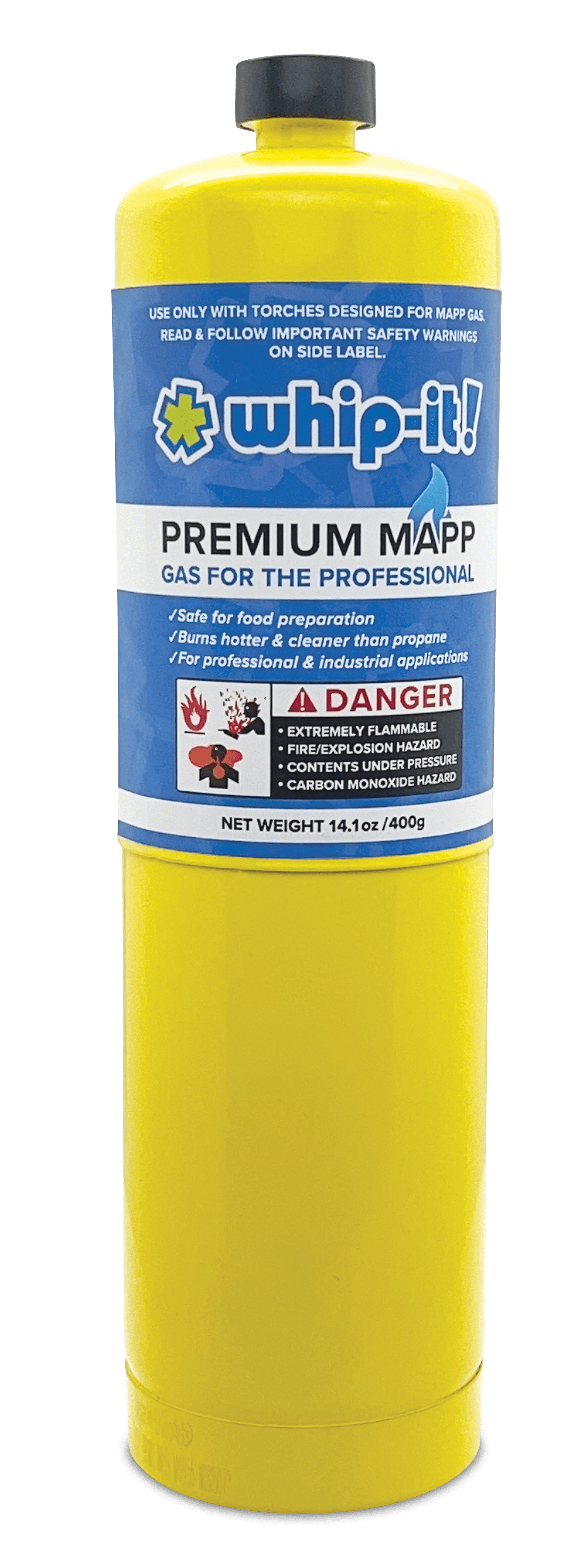 Whip-It! Premium MAPP Gas 14.1 oz Camping Stove Replacement Fuel ...