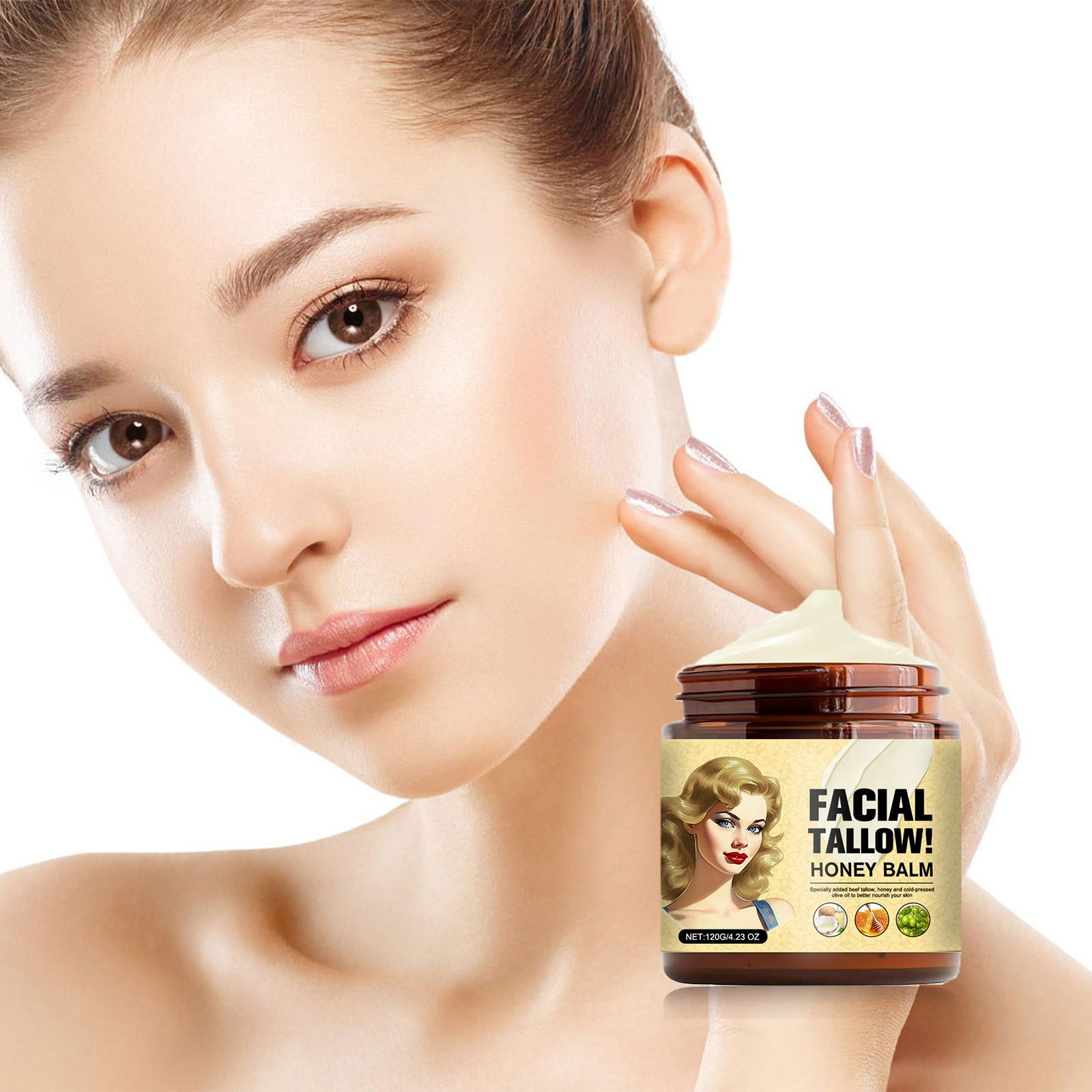 Whipped Beef Tallow And Honey Balm 4oz Unscented Grass Fed Grass
