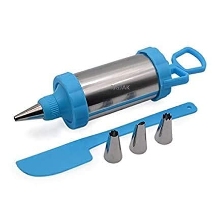 Whipped Cream Piping Bag and Nozzles Stainless Steel Cake Decoration ...