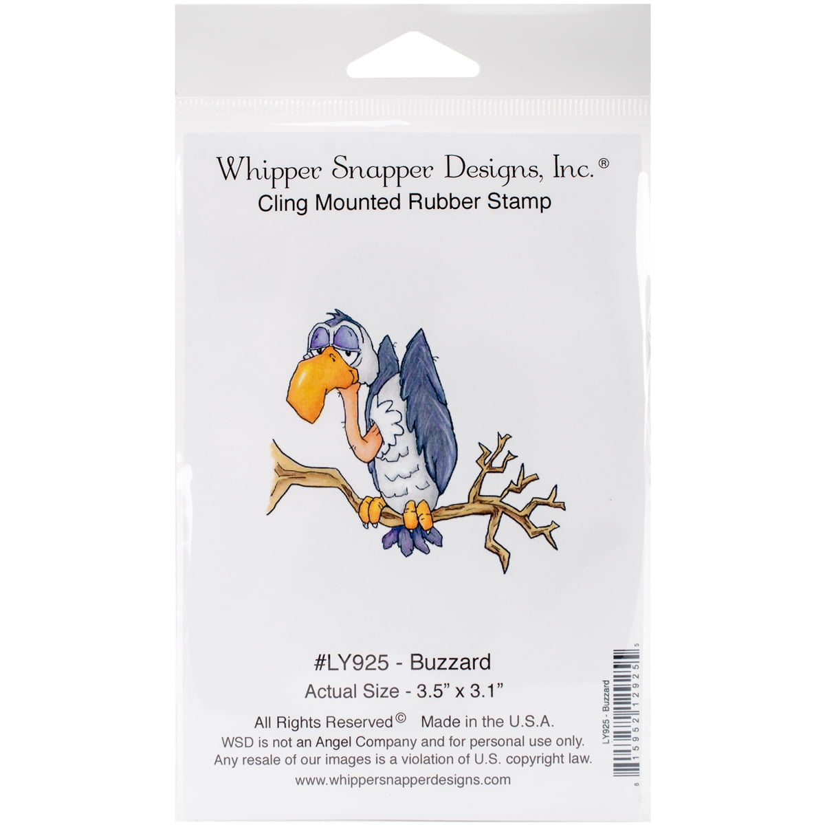 Whipper Snapper Cling Stamp 4"X6"-Buzzard, Pk 1, Whipper Snapper ...