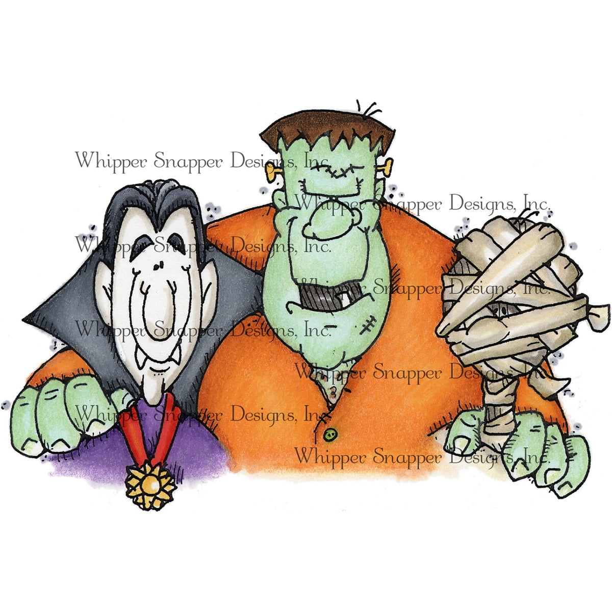 Whipper Snapper Cling Stamp 4"X6"-Halloween Pals - Walmart.com
