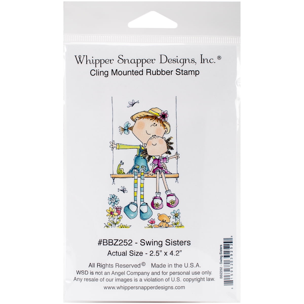 Whipper Snapper Cling Stamp 4"X6"-Swing Sisters, Pk 1, Whipper Snapper ...