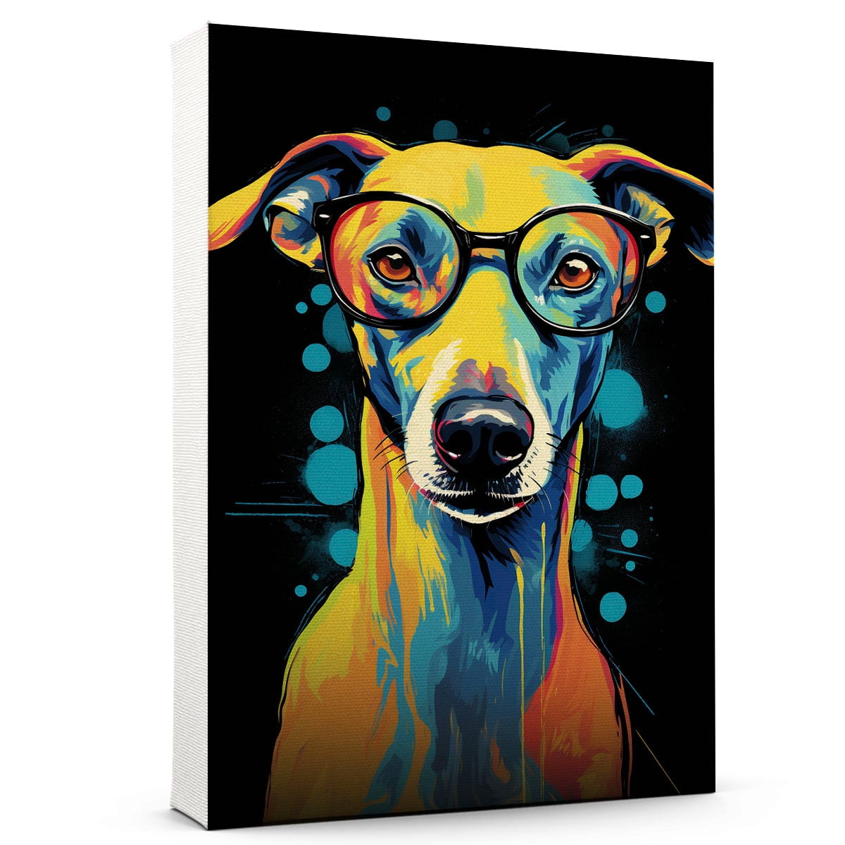Whippet Art Print Poster, Dog Wall Art Painting Decor, Dog Pop Art Home ...