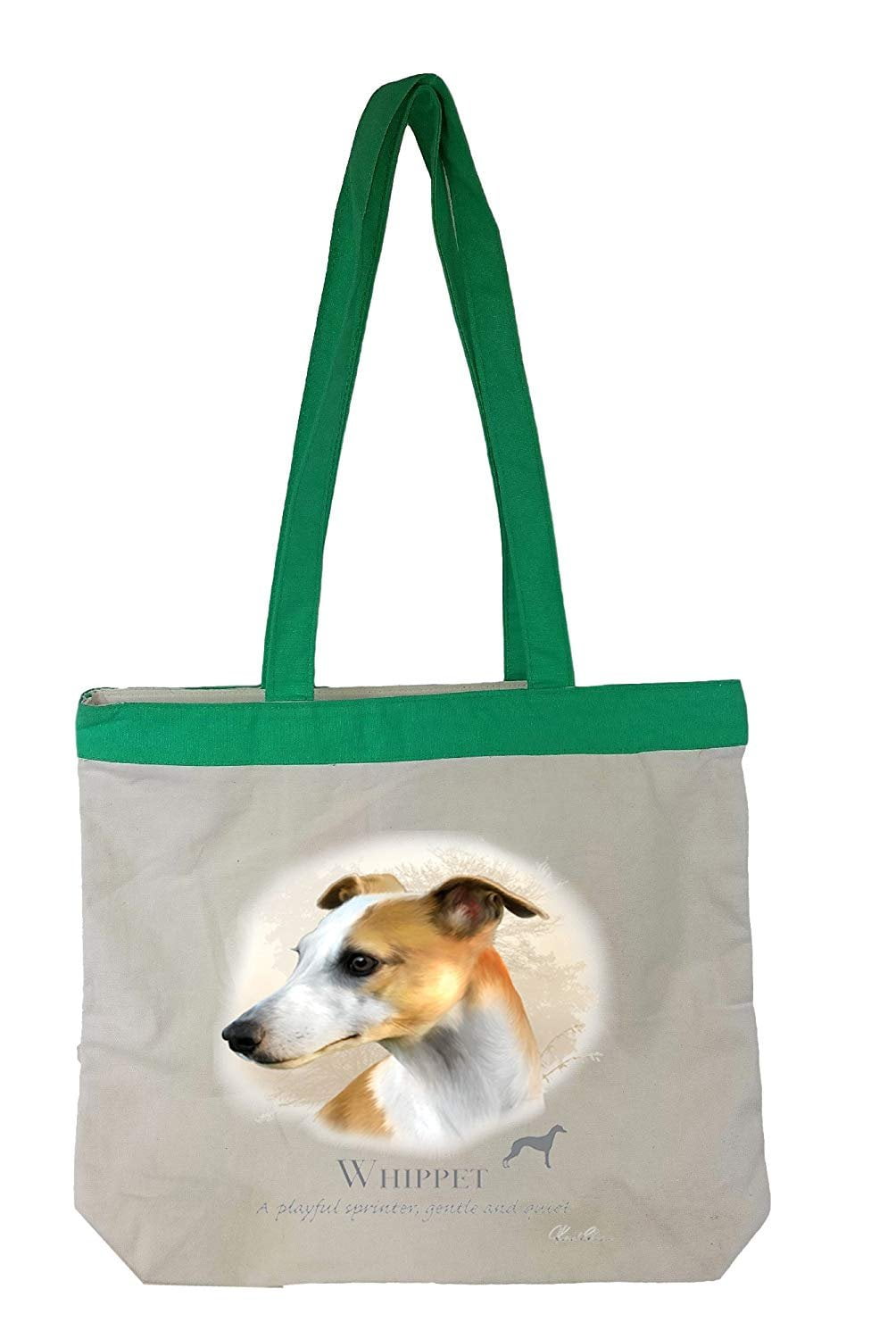 Whippet Custom Dog Breed Beach Bag or Carry All Shopping Tote Bag ...