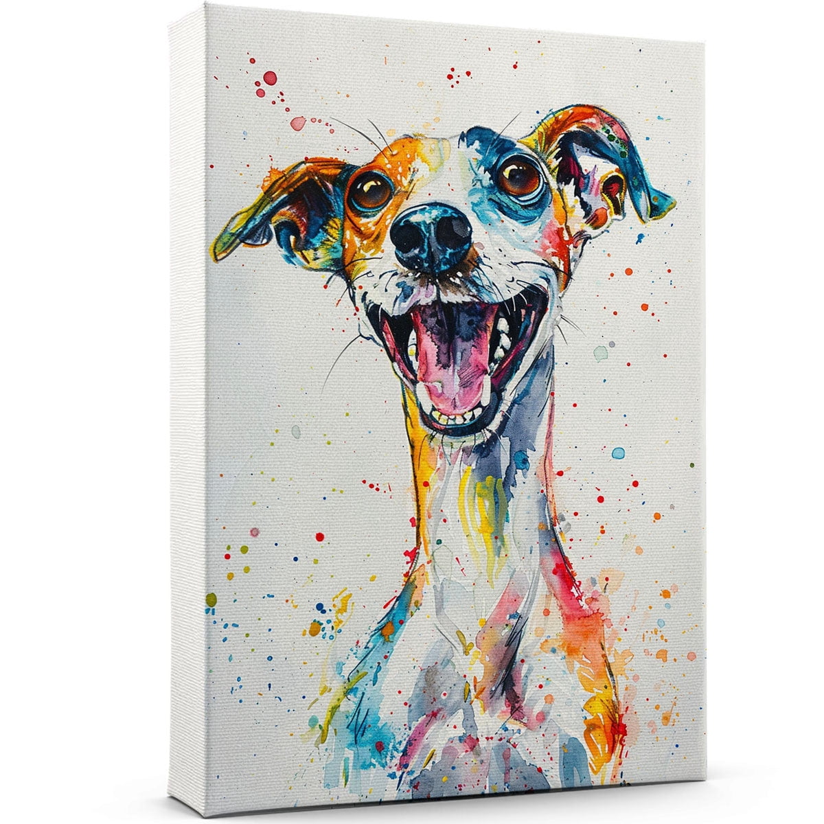 Whippet Dog Canvas Wall Art Prints,Watercolor Dog Art Canvas Painting ...
