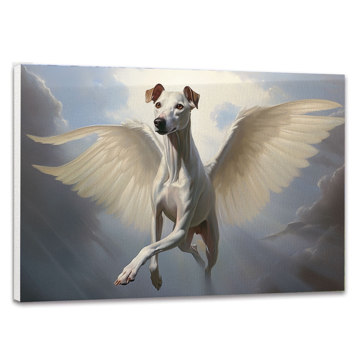 Whippet Dog Memorial Gifts - Waiting At The Door Canvas - Dog Memorial ...