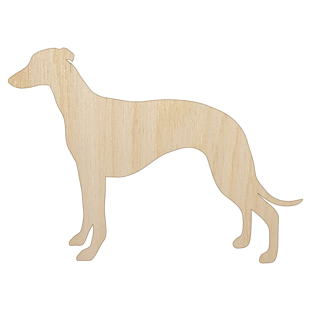 Whippet Dog Solid Wood Shape Unfinished Piece Cutout Craft DIY Projects ...
