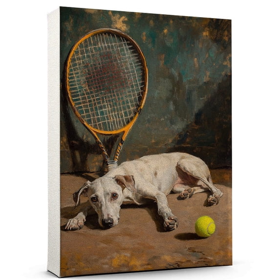 Whippet Dog Stretched Canvas Size 8x12 Tennis Canvas – Funny Whippet ...