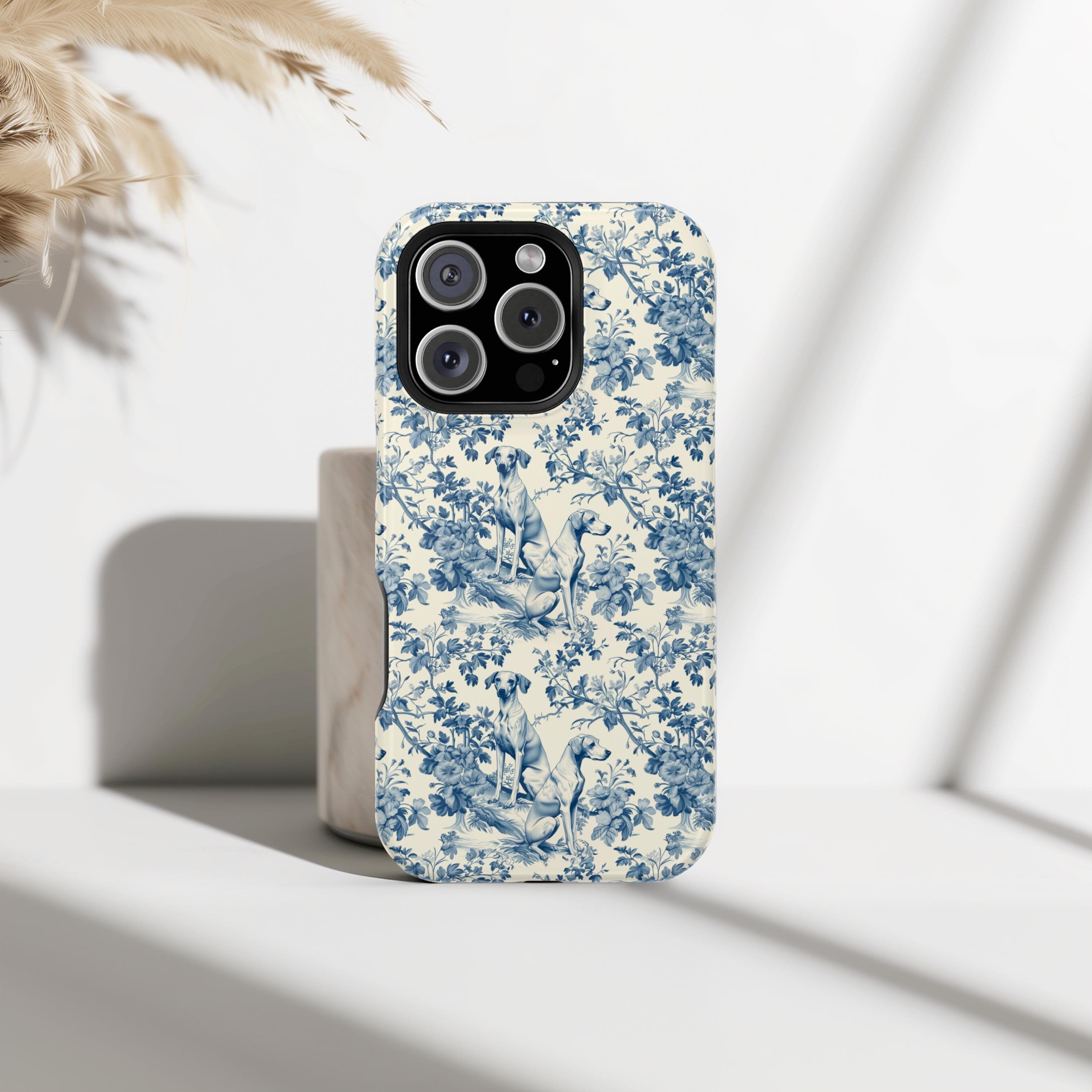 Whippet French Toile Art Case for iPhone 17 11 12 13 14 15 16 Pro Max ...