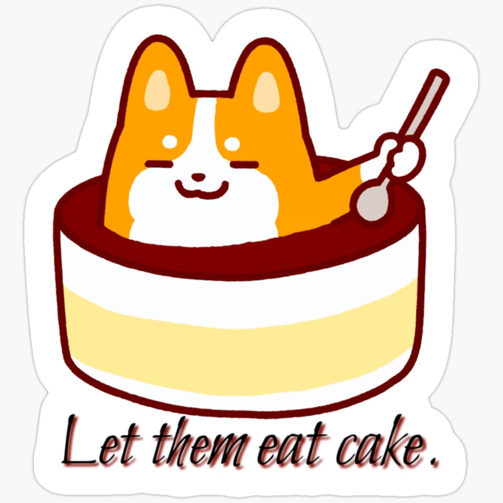 Whipple Fluffington - Let Them Eat Cake Sticker Phone Decal Water ...