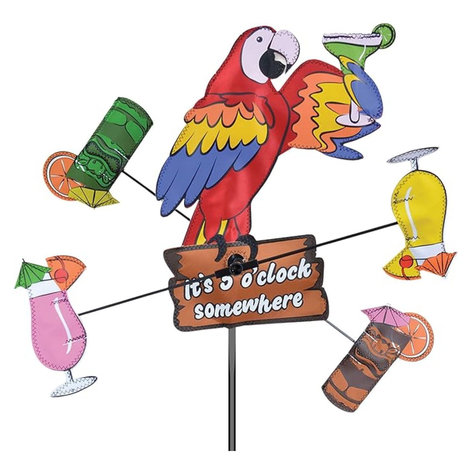 Whirligig Spinner Island Parrot 12" – Tropical -Themed Design, Weather ...
