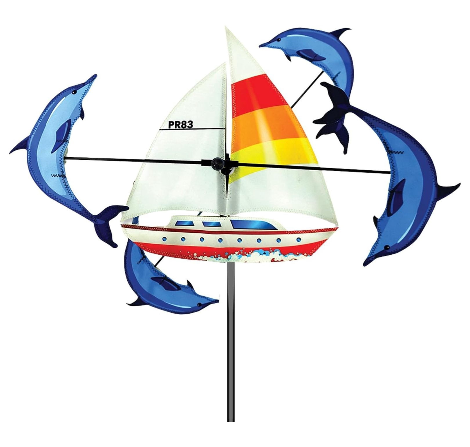 Whirligig Spinner Sailboat 13" – Nautical-Themed Design, Weather ...