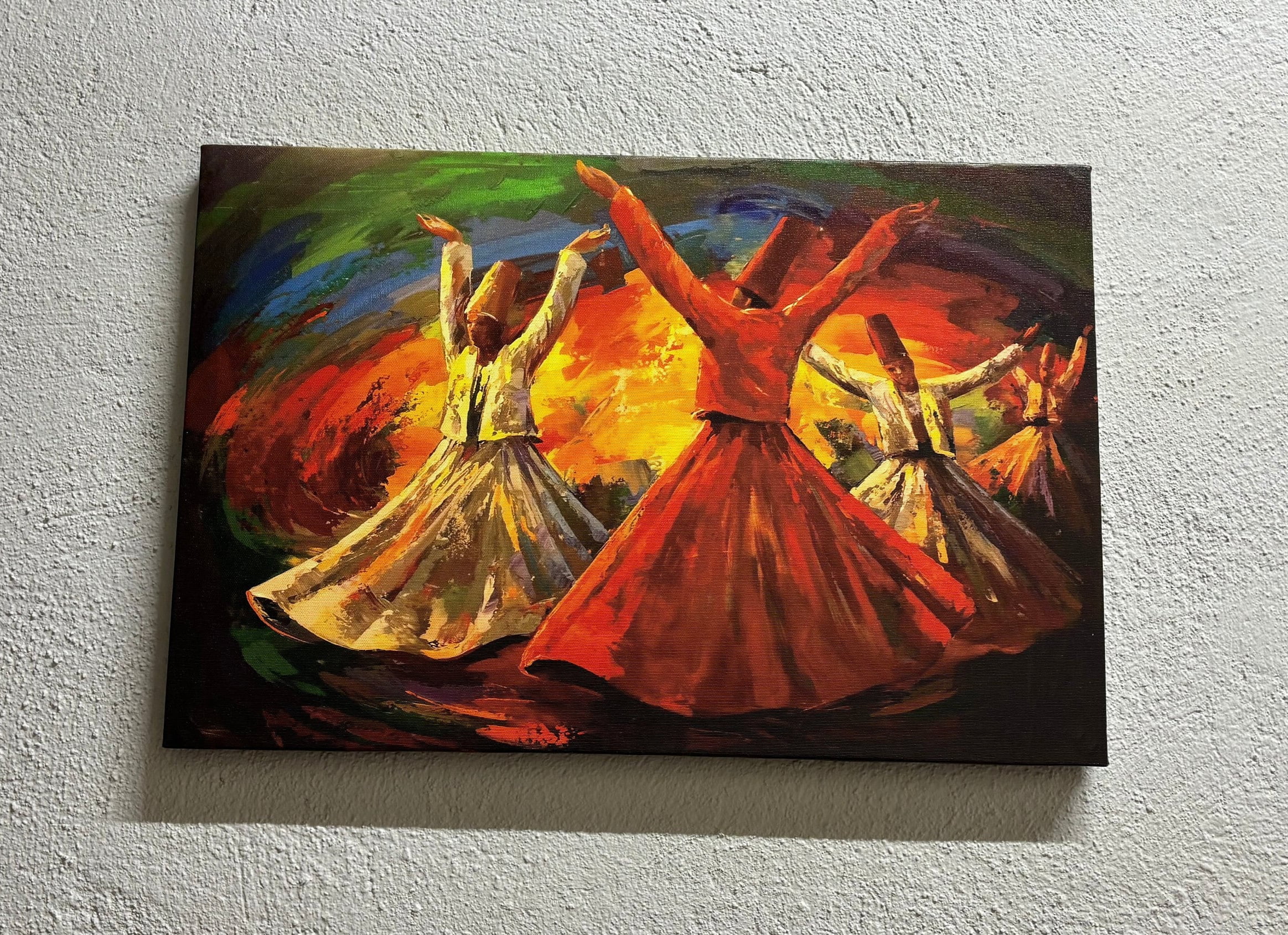 Whirling Dervish Oil Painting Print, Printed Canvas Canvas, Canvas ...