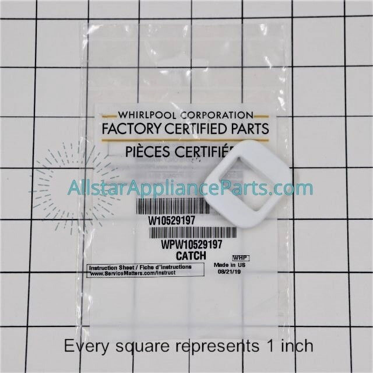 Whirlpool Dryer Bezel - Door Catch WPW10529197 - Walmart.com