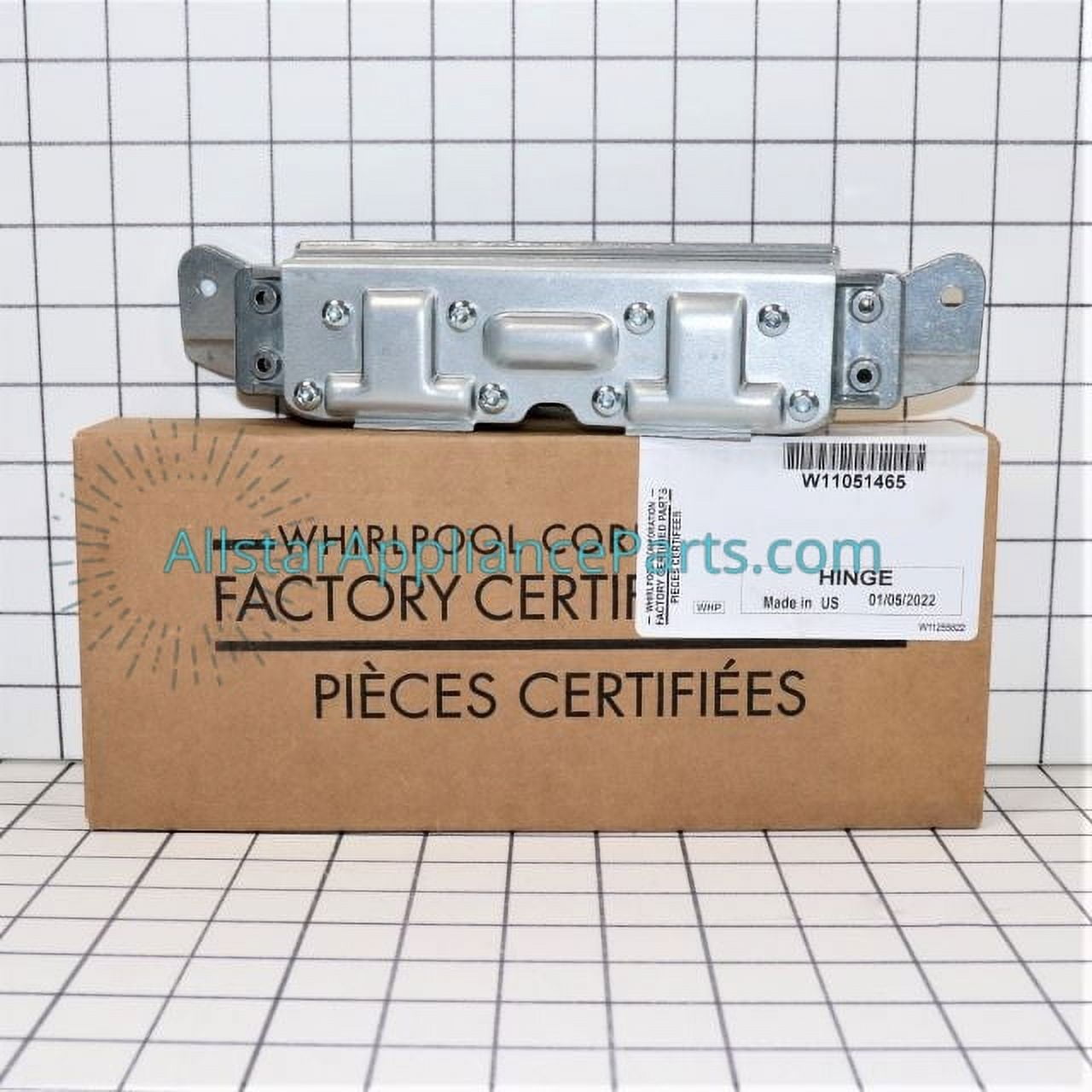 Whirlpool Dryer Door Hinge W11051465 - Walmart.com