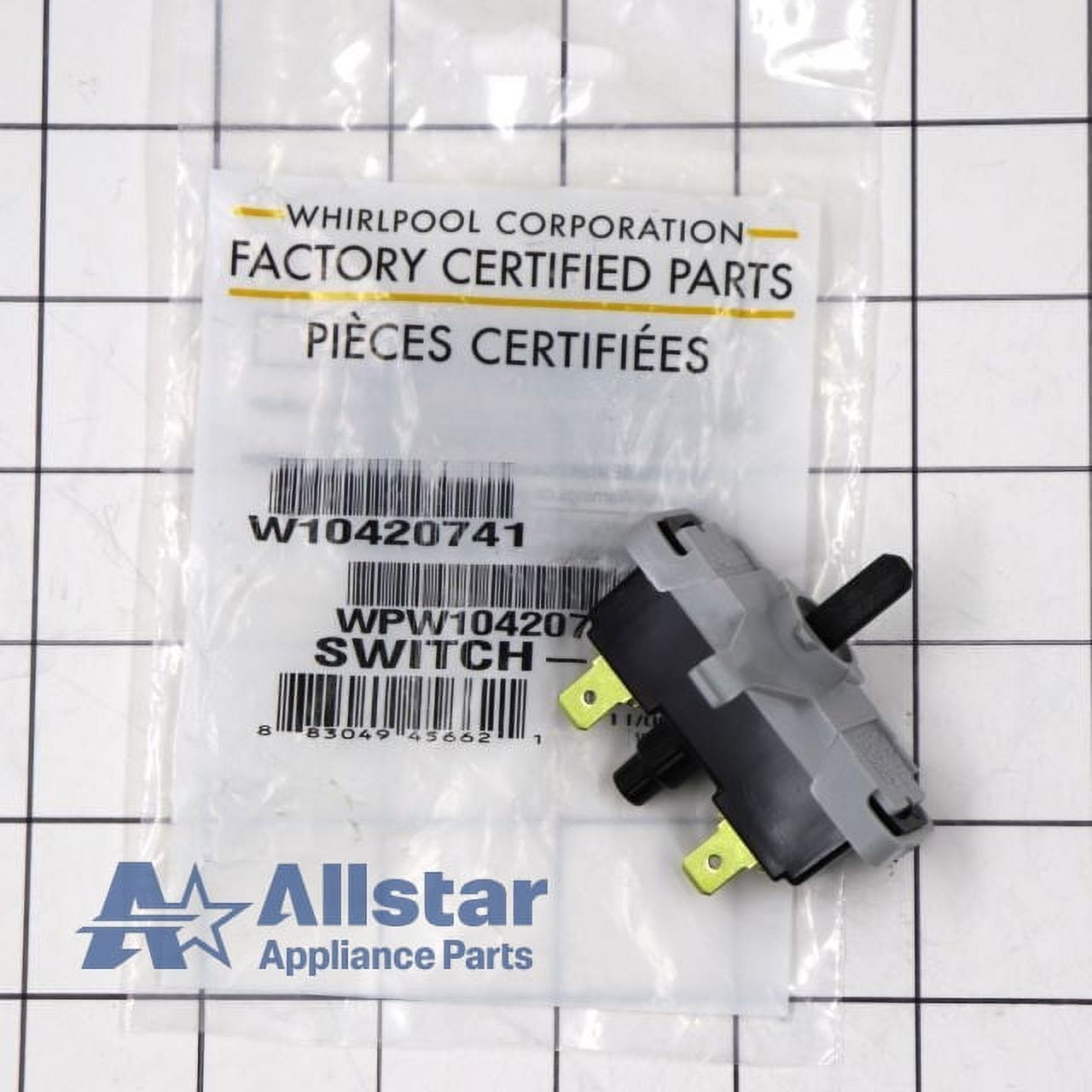 Whirlpool Dryer Start Switch WPW10420741 - Walmart.com