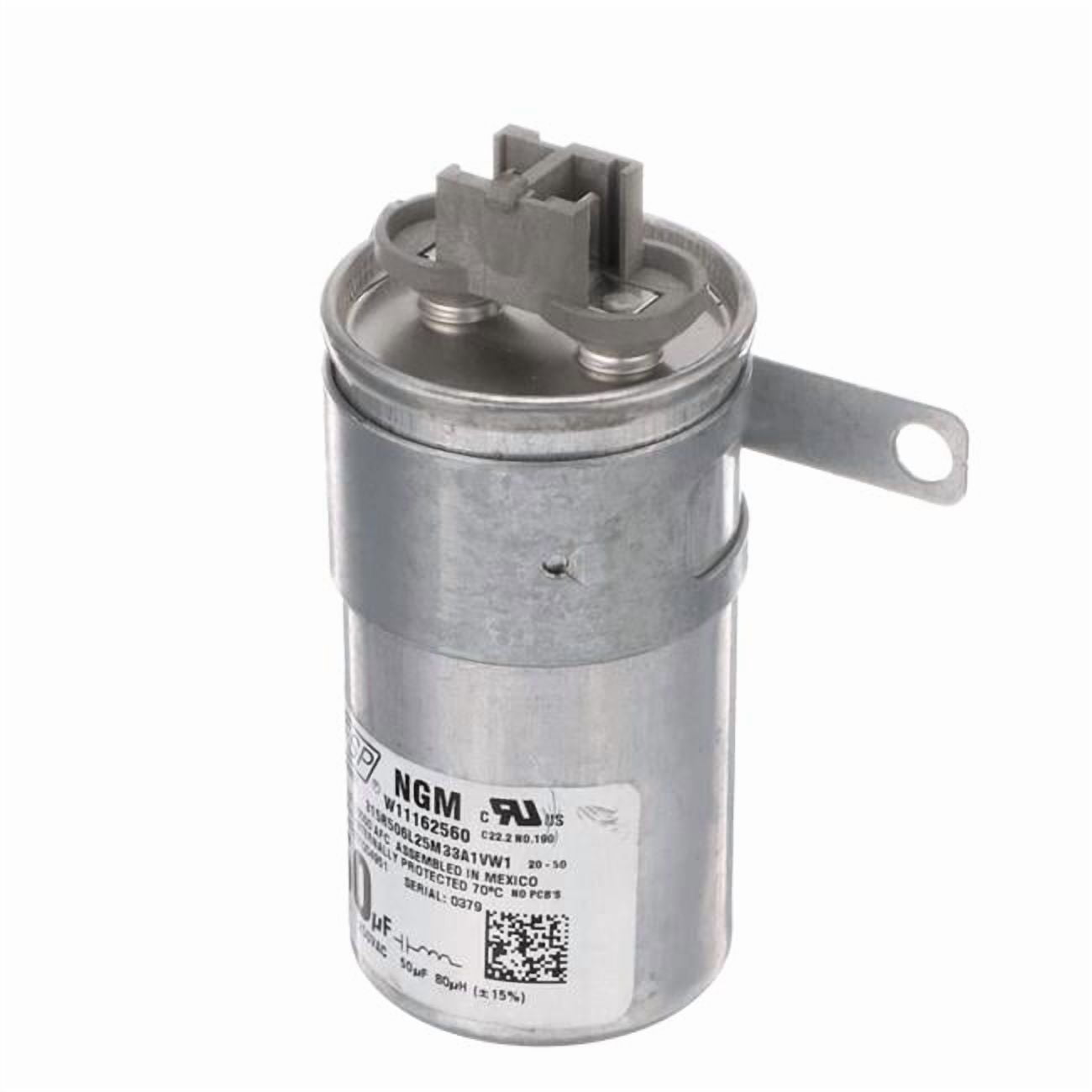 Whirlpool W11395618 Genuine OEM Run Capacitor - 250V, 0.833HZ, 50uF ...