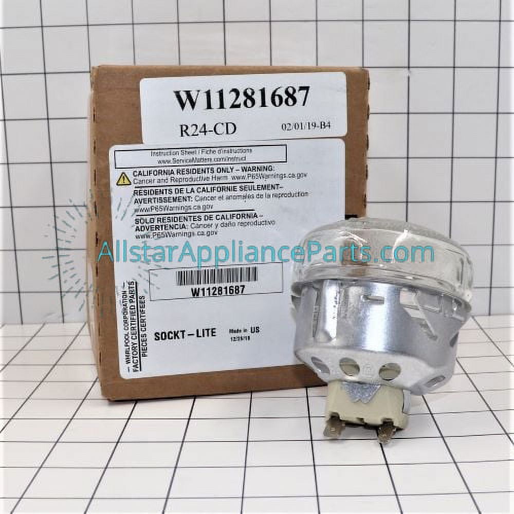 Whirlpool Range/Stove/Oven Socket W/Light Assembly W11281687 - Walmart.com