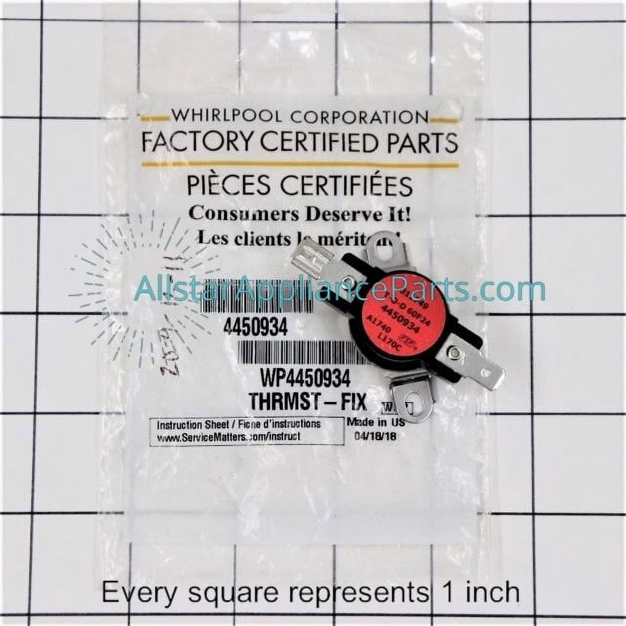 Whirlpool Range/Stove/Oven Thermal Fuse WP4450934 - Walmart.com
