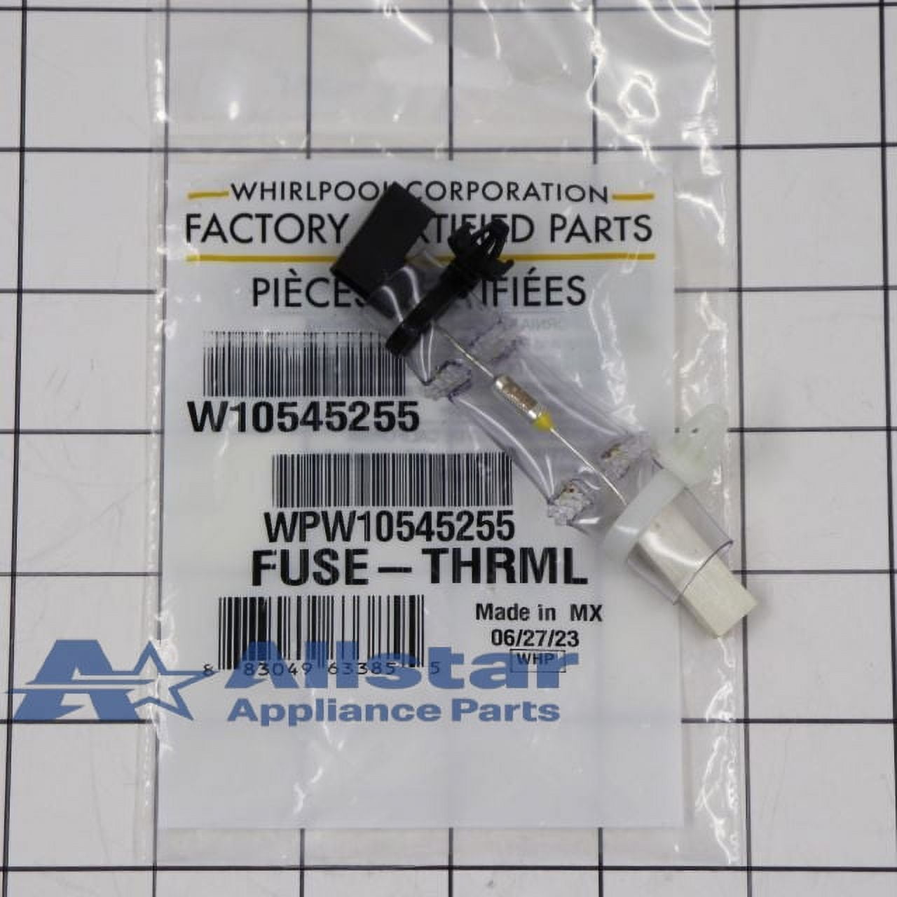 Whirlpool Range/Stove/Oven Thermal Fuse WPW10545255 - Walmart.com