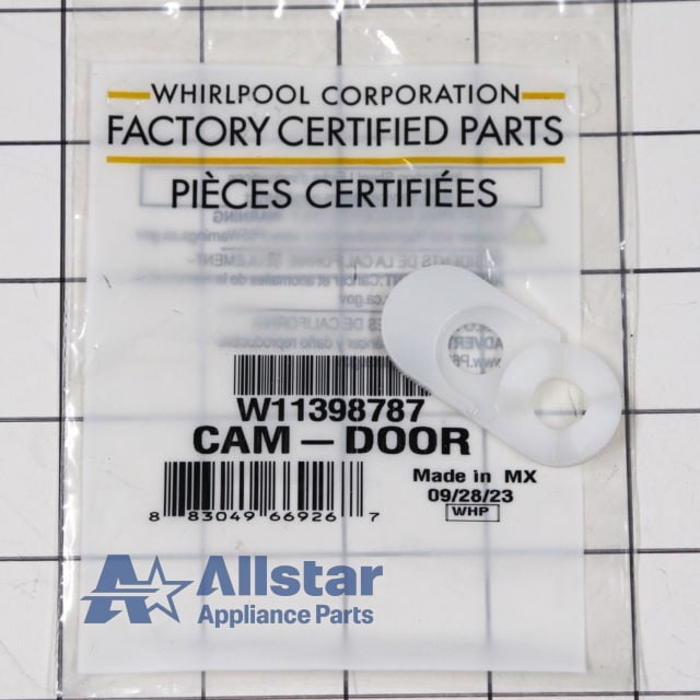 Whirlpool Refrigerator Door Closing Cam W11398787 - Walmart.com