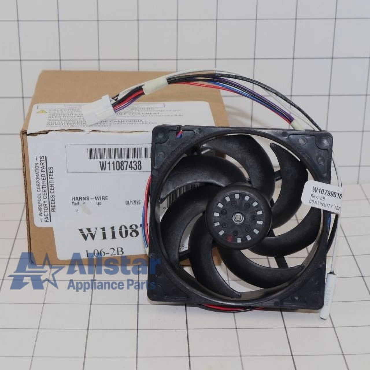 Whirlpool Refrigerator Evaporator Fan Motor W11087438 - Walmart.com