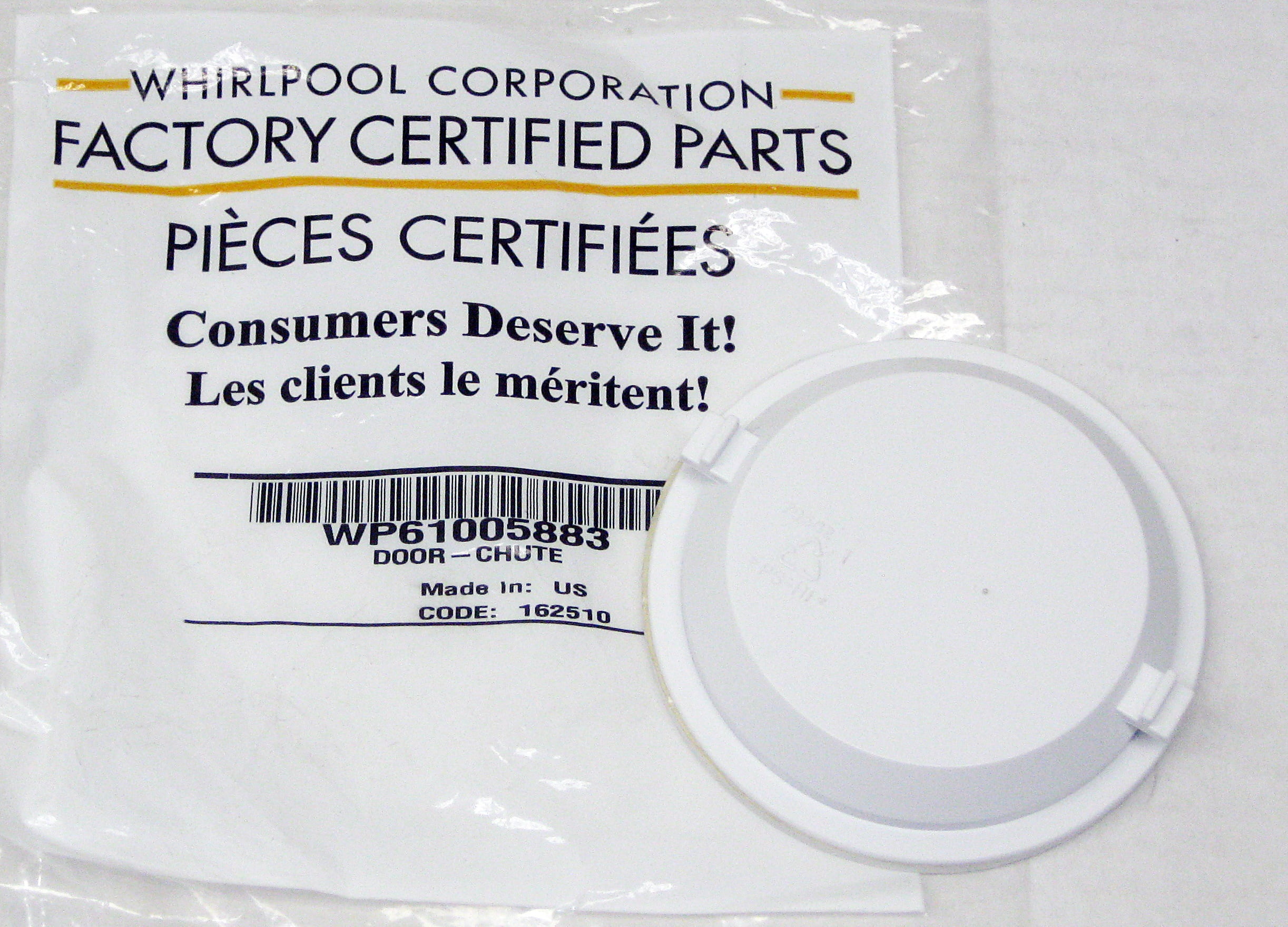 Whirlpool Refrigerator Ice Dispenser Chute WP61005883 - Walmart.com