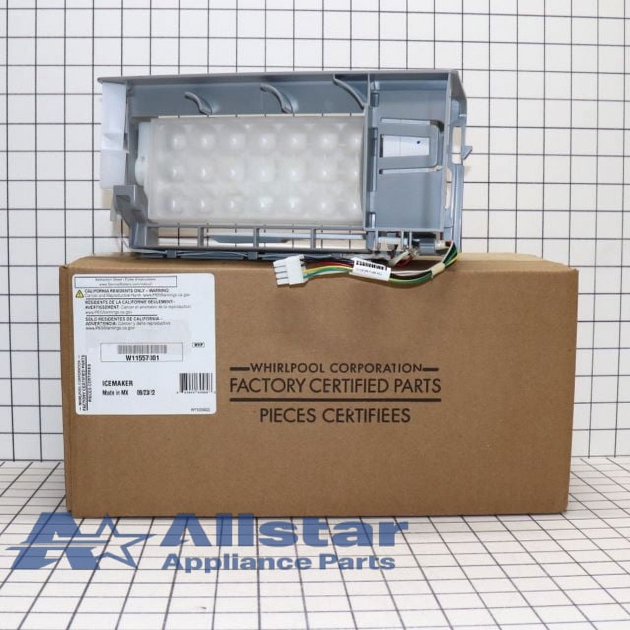 Whirlpool Genuine OEM Refrigerator Ice Maker Assembly Part # W11557001 ...