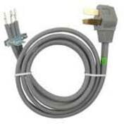 Whirlpool 4' Dryer Power Cord 3 Prong Plug with Strain Relief Bracket ...