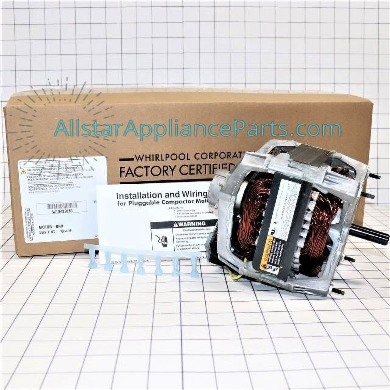 Whirlpool Trash Compactor Drive Motor W10439651 - Walmart.com