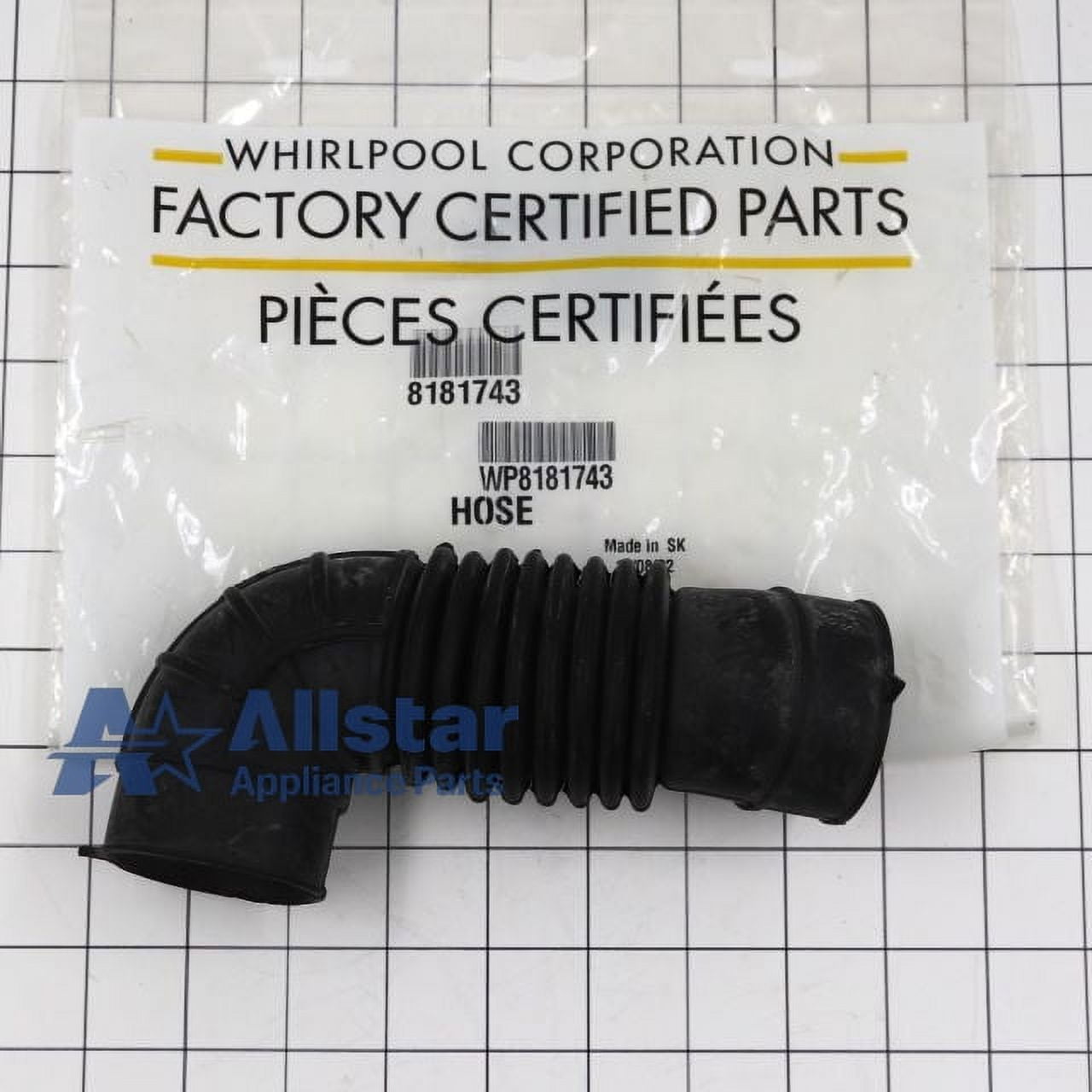 Whirlpool Washing Machine Exhaust Hose WP8181743 - Walmart.com