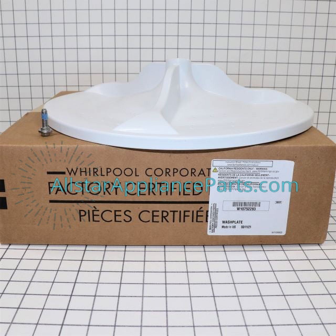Whirlpool Washing Machine Washplate W10752283 - Walmart.com