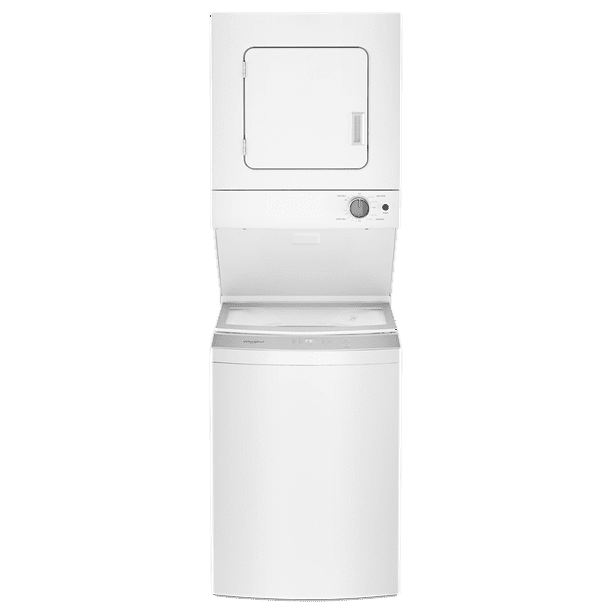 Whirlpool WET4024HW 24 inch White Electric Washer/Dryer Stacked Laundry ...