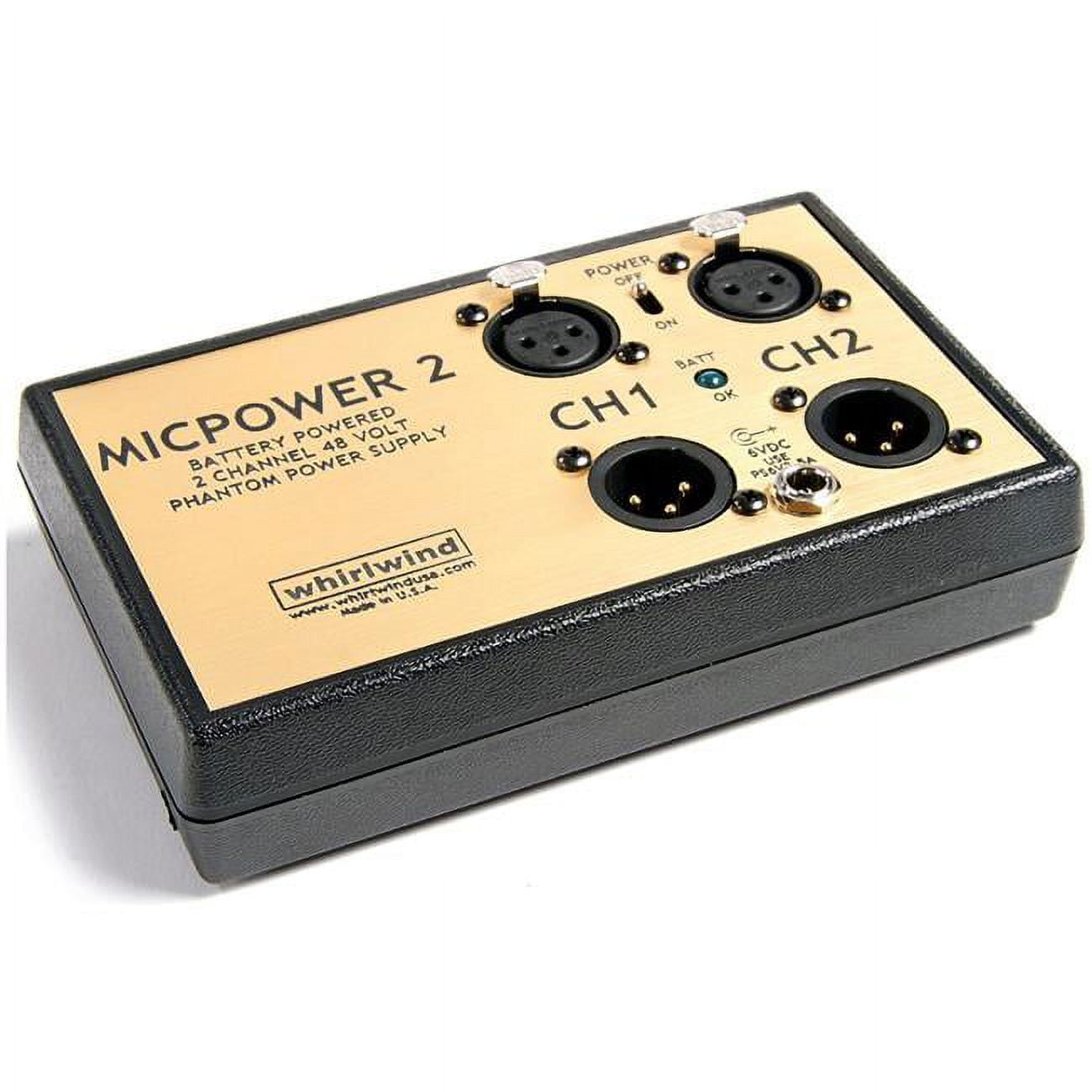 Whirlwind MICP2 Dual Portable Phantom Power Supply - Walmart.com