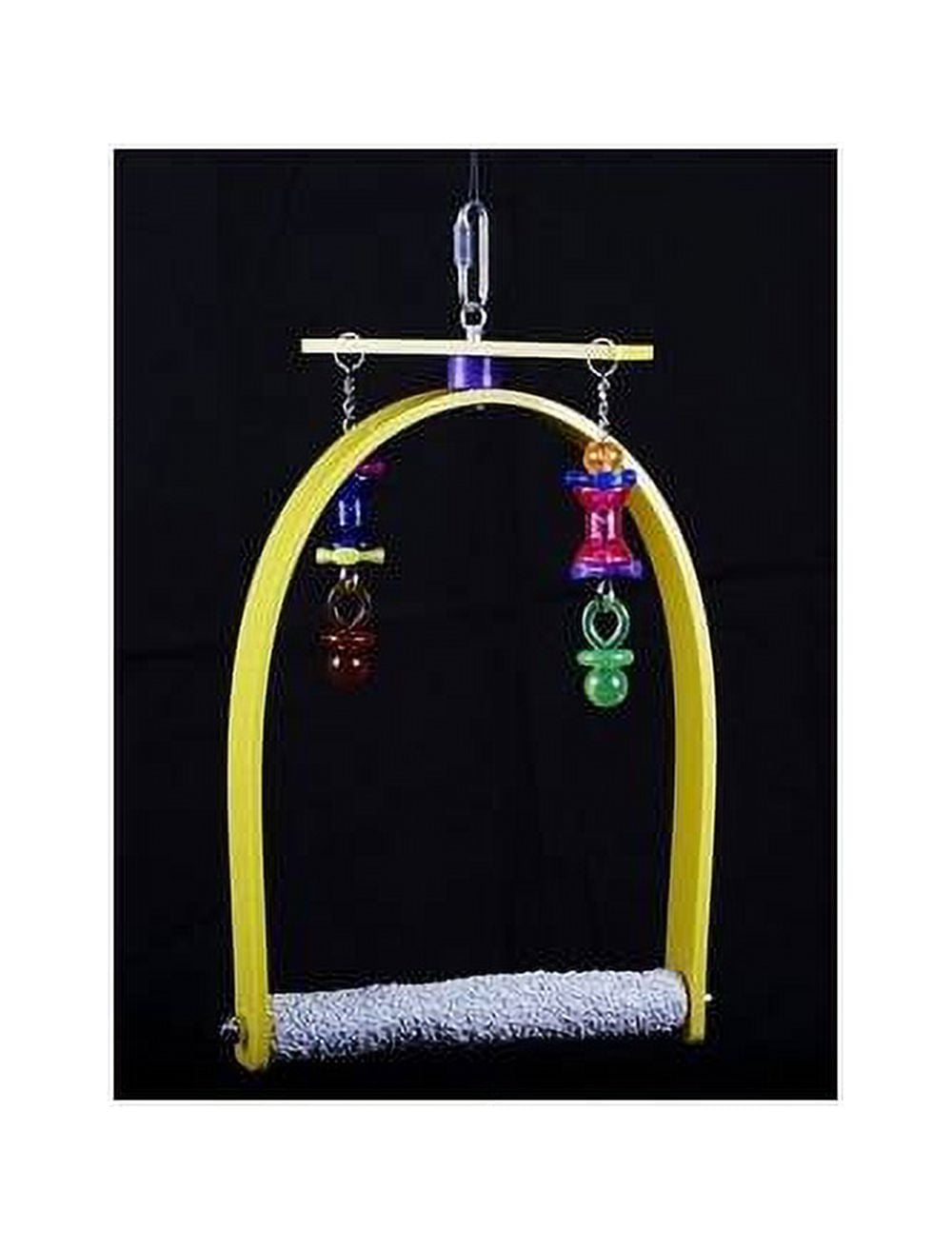 Whirly Bird Toy In Yellow Or Blue w Hanging Beads (Blue, Small ...