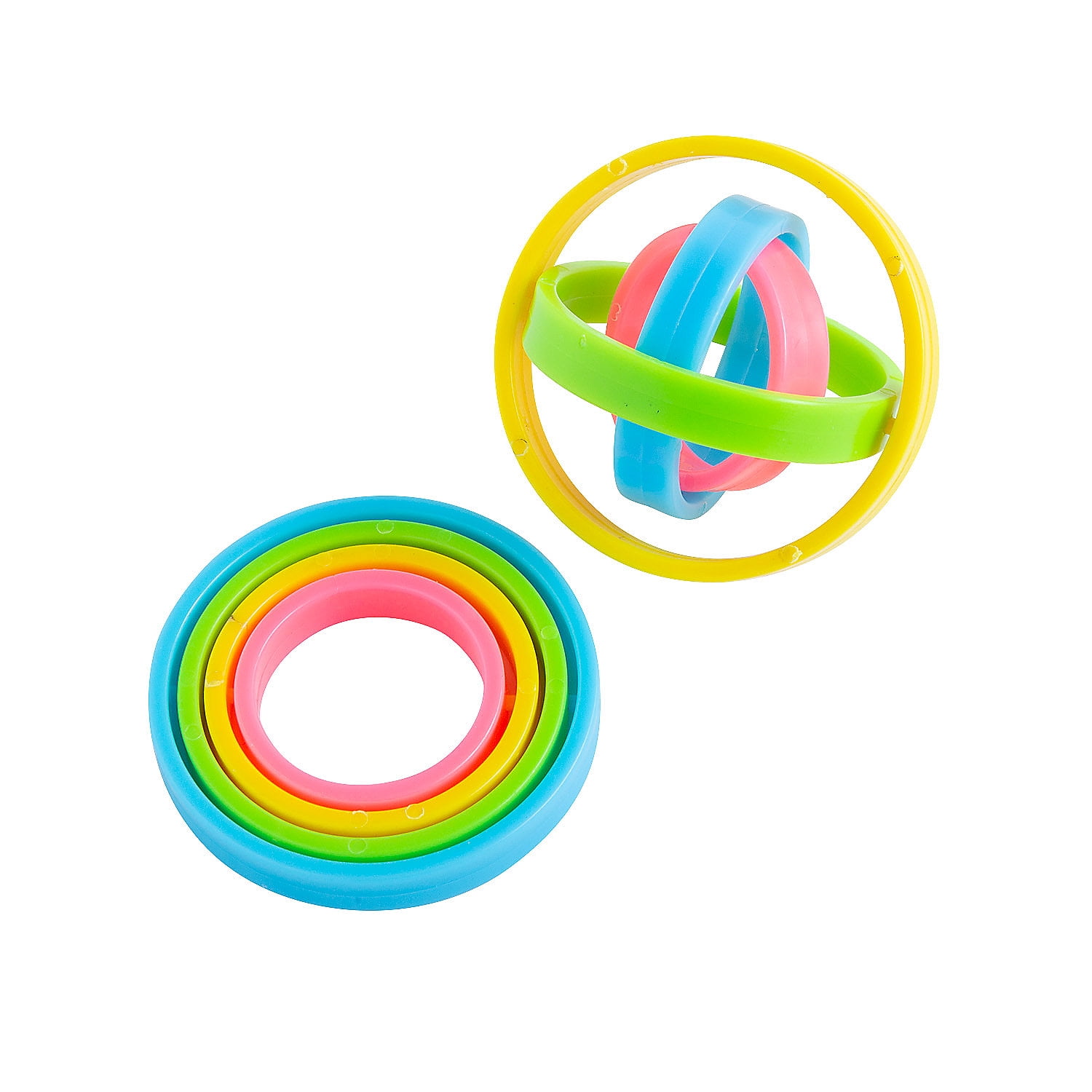 Whirly Rings Fidget Widget Toys, Toys, Party Supplies, 12 Pieces ...