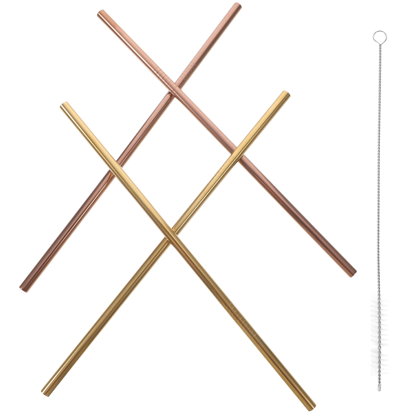 Whisk Straw Smoothie Straws Colored Steel Short Metal Cocktail Milk Tea ...