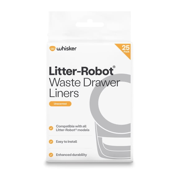 Litter-Robot Waste Drawer Liners by Whisker, 25 Pack - Walmart.com