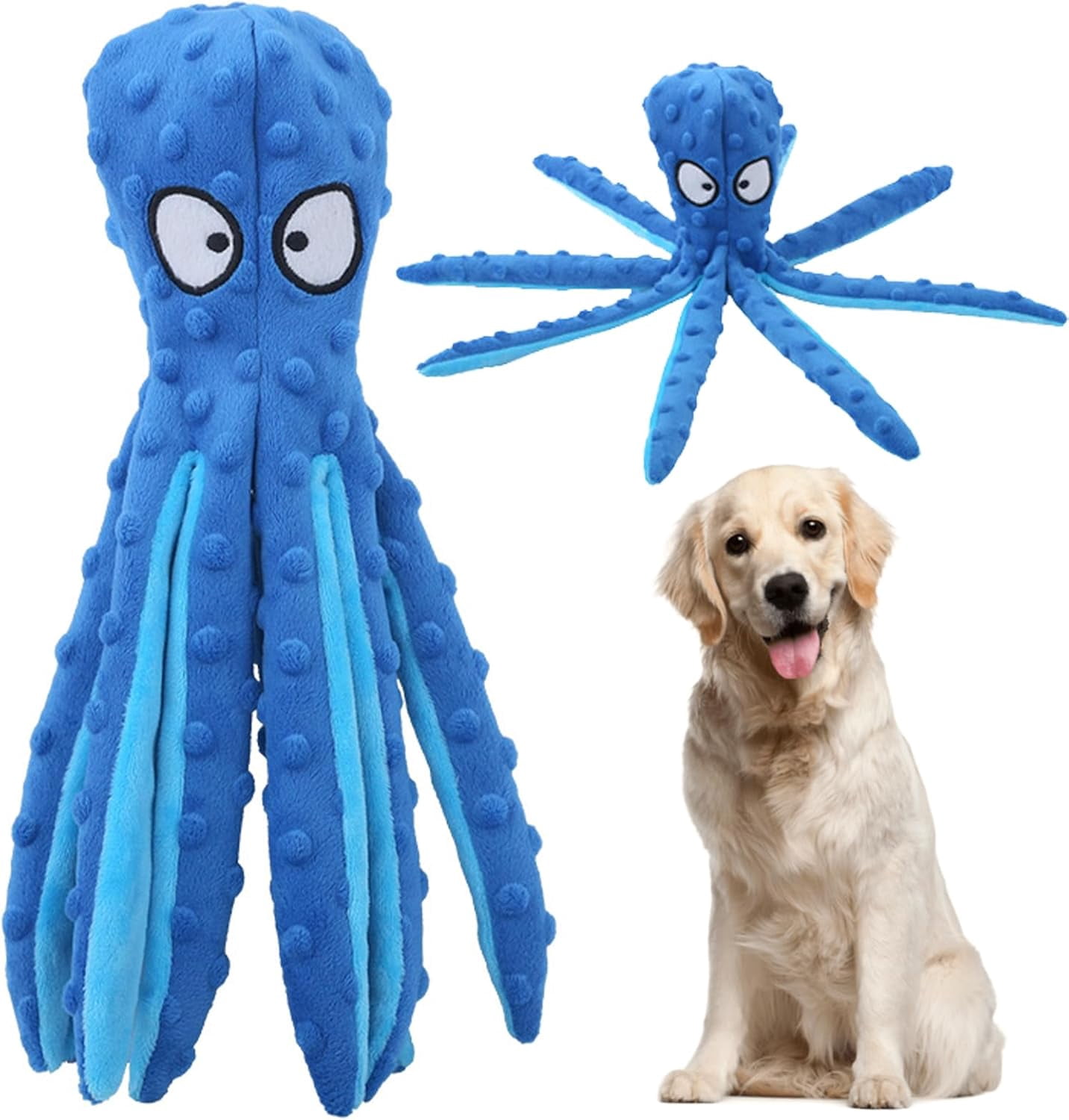 Whiskerspot Octopus Dog Toy, Whiskerspot Eco-Friend Octopus Plush ...